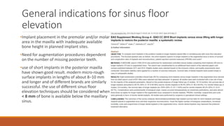 Sinus floor elevation | PPTX