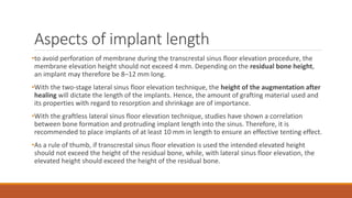 Sinus floor elevation | PPTX