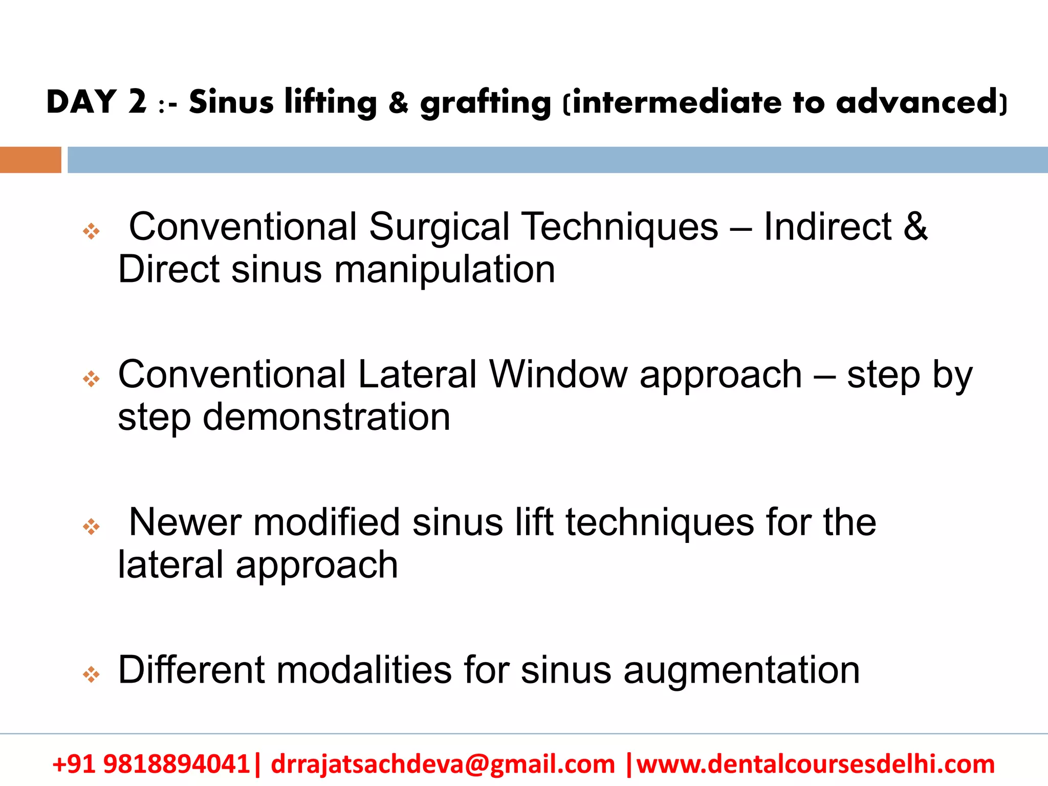 Sinus lift Technique| Direct and Indirect Sinus Lift Technique| | PPTX
