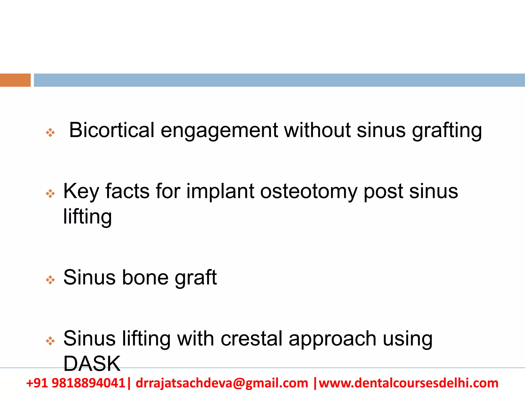 Sinus lift Technique| Direct and Indirect Sinus Lift Technique| | PPTX