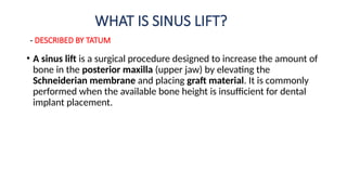 SINUS LIFT AUGMENTATION presentation.pptx