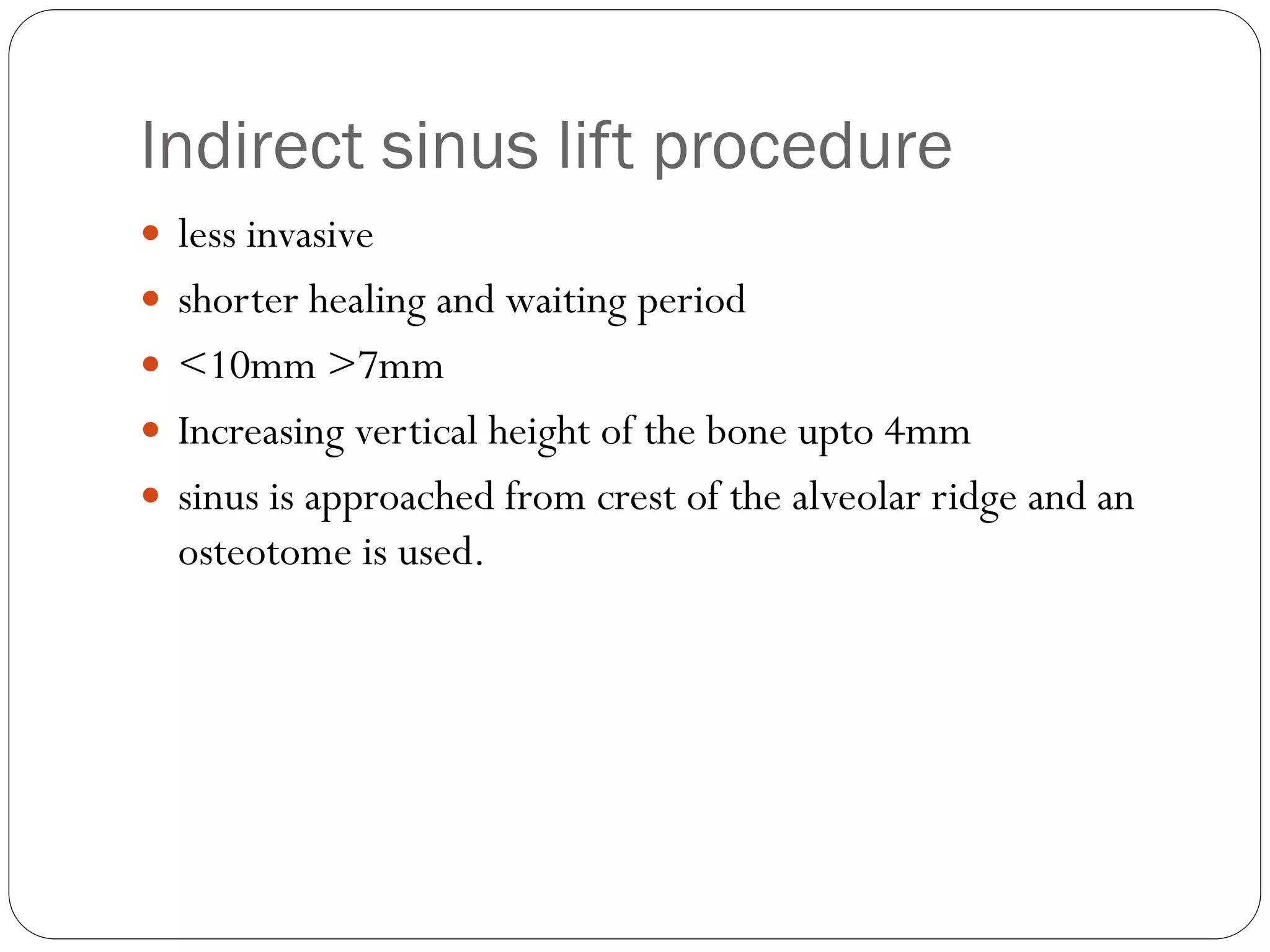 Maxillary Sinus lift surgery | PPTX