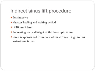 Maxillary Sinus lift surgery | PPTX