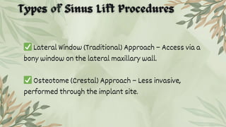 Sinus lift surgery (sinus augmentation) .pdf