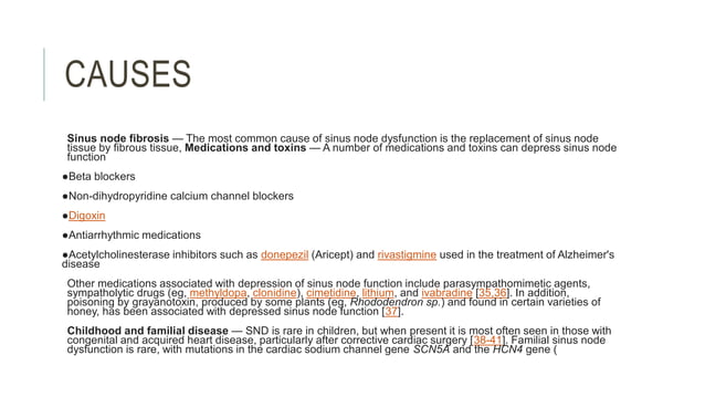 Sinus node dysfunction | PPTX | Heart and Cardiovascular Diseases ...