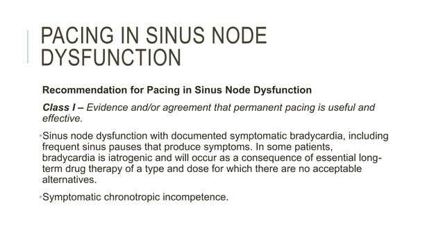 Sinus node dysfunction | PPTX | Heart and Cardiovascular Diseases ...