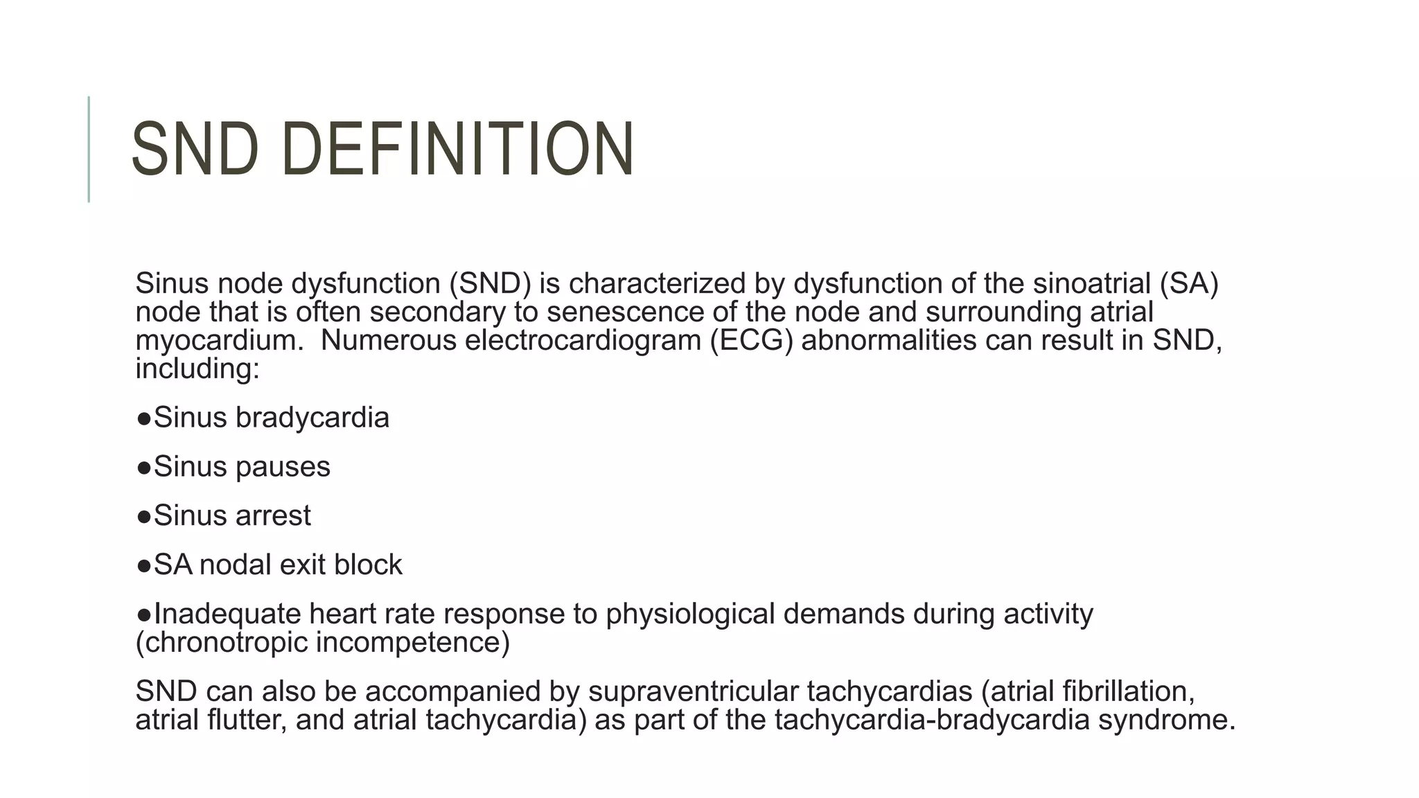 Sinus Node Dysfunction Pptx