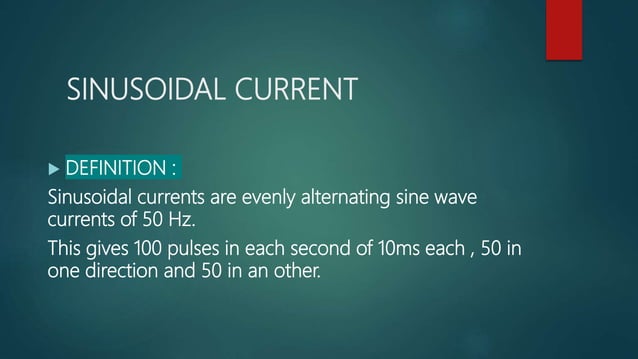 Sinusoidal current | PPTX | Physics | Science