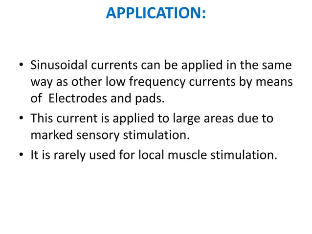 Sinusoidal current 2 | PPTX | Medical Health