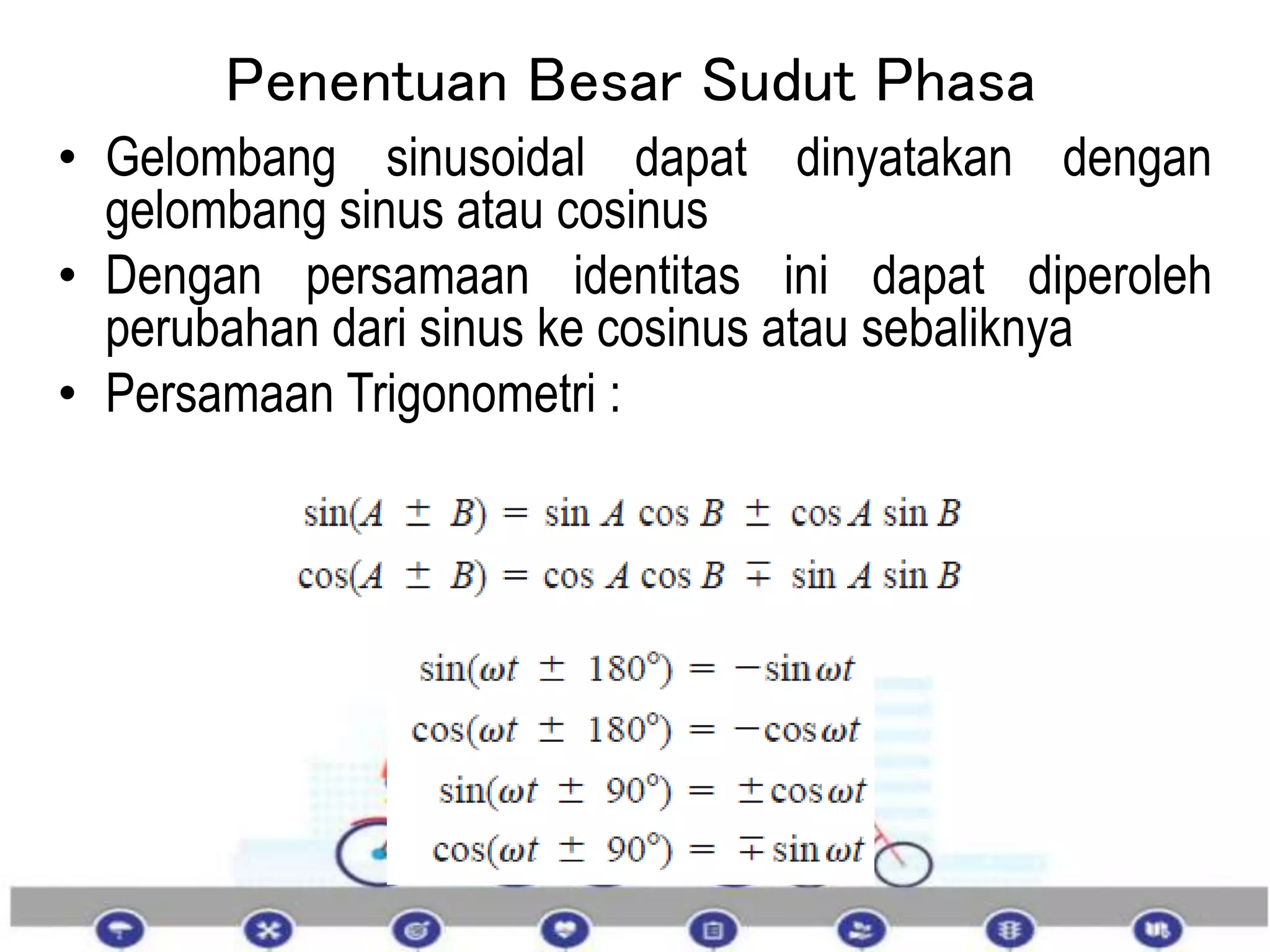 Sinusoidal dan phasor (25 agustus 2020) | PPTX