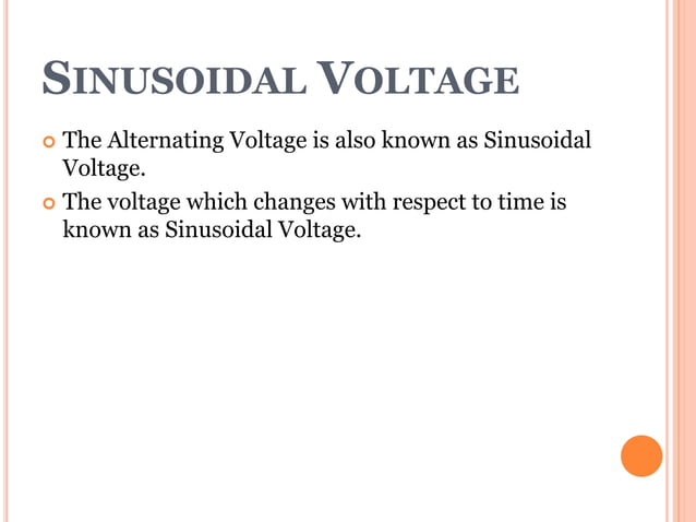 Sinusoidel voltages & sinusoidal current by h luqman | PPTX | Science