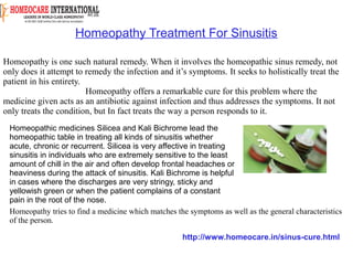 Sinus treatment in homeopathy | PPT
