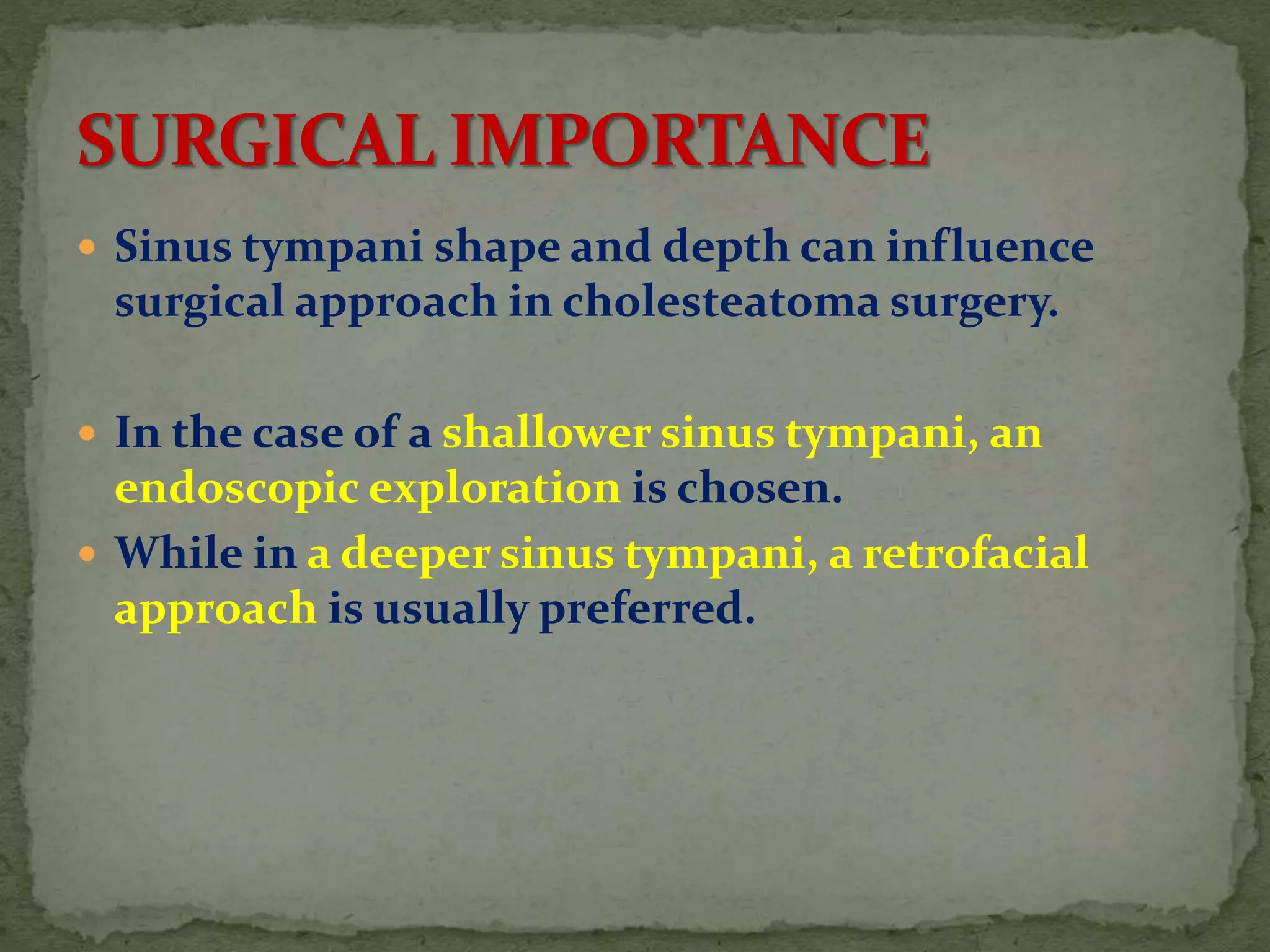 Sinus tympani prof dr bikash | PPT