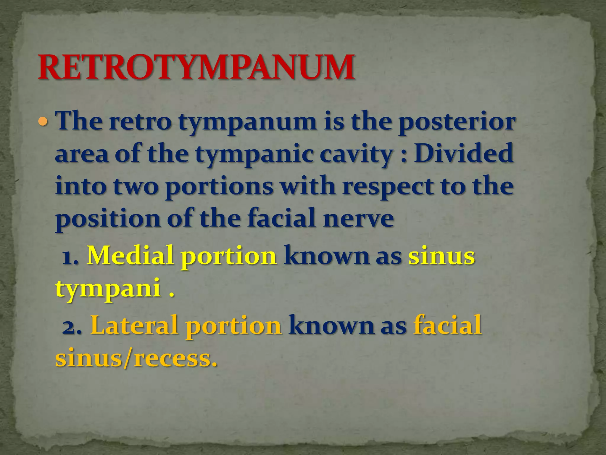 Sinus tympani prof dr bikash | PPT