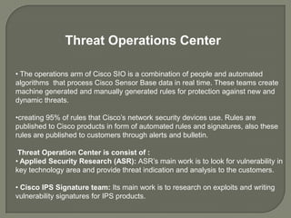 CISCO SECURITY INTELLIGENCE OPERATIONS SIO | PPTX | Internet | Computing