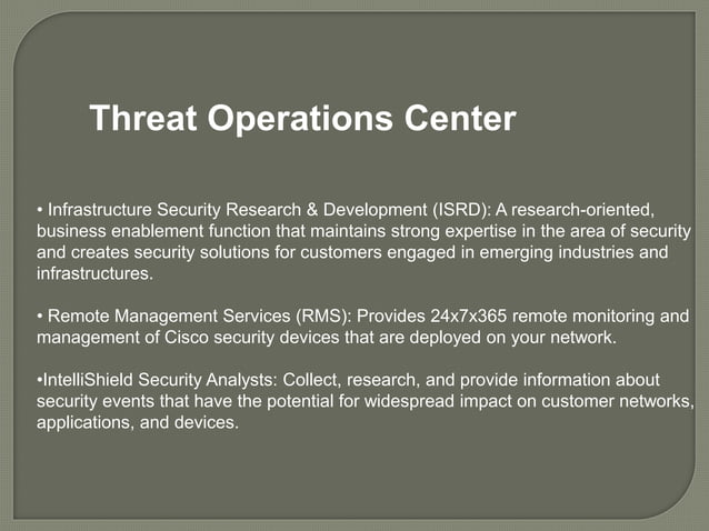 CISCO SECURITY INTELLIGENCE OPERATIONS SIO | PPT