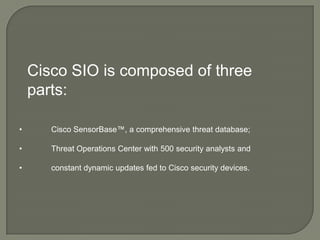 CISCO SECURITY INTELLIGENCE OPERATIONS SIO | PPTX | Internet | Computing