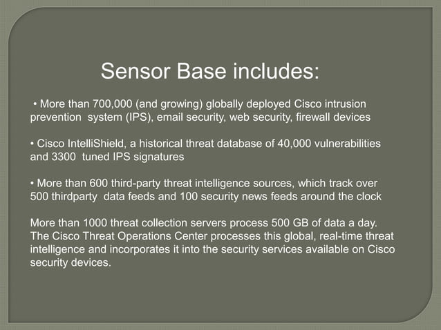 CISCO SECURITY INTELLIGENCE OPERATIONS SIO | PPT