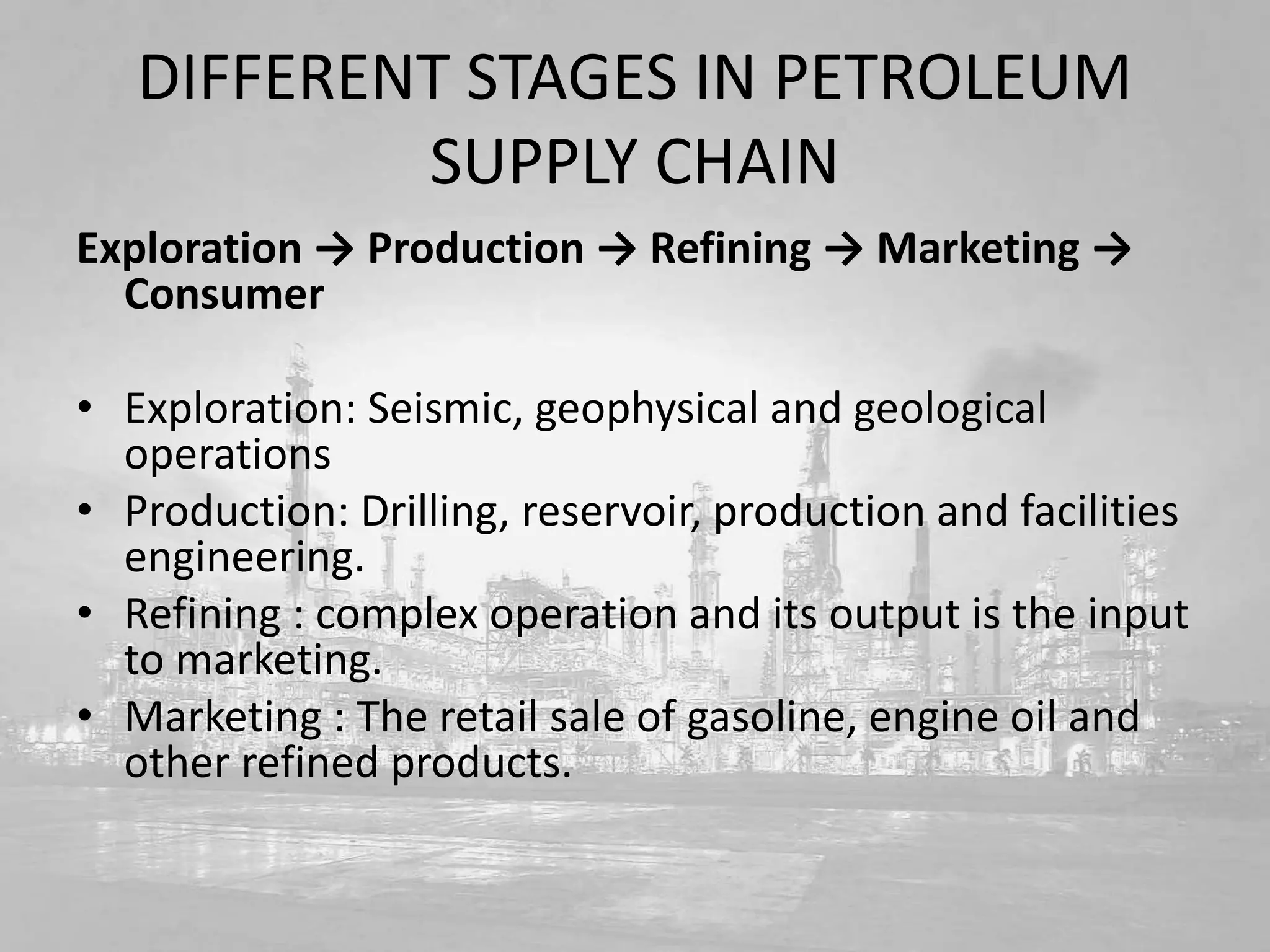 Supply Chain - Petroleum | PPTX