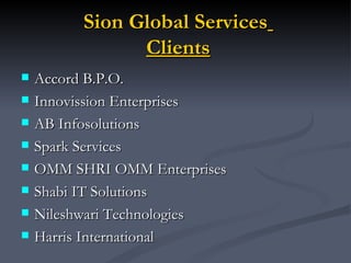 Sion company-profile | PPT | Telecommunications Industry | Industries