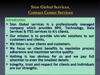 Sion company-profile | PPT | Telecommunications Industry | Industries