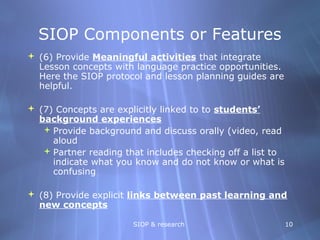 Siop model-and-research-findings | PPT