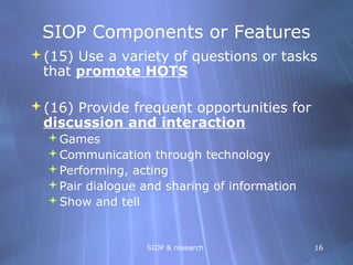 Siop model-and-research-findings | PPT