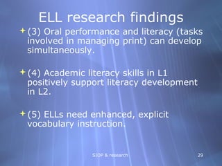 Siop model-and-research-findings | PPT