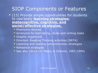 Siop model-and-research-findings | PPT