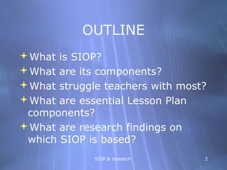 Siop model-and-research-findings | PPT
