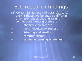 Siop model-and-research-findings | PPT