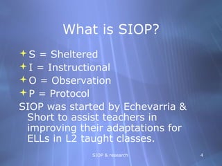 Siop model-and-research-findings | PPT