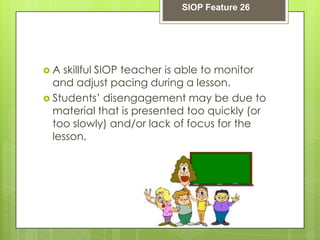 SIOP Model Features for Lesson Delivery | PPT