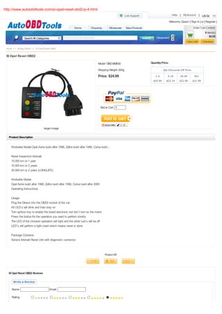 Si opel reset obd2 | PDF