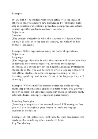 SIOP LESSON PLAN Teacher’s NameKaty Long .docx