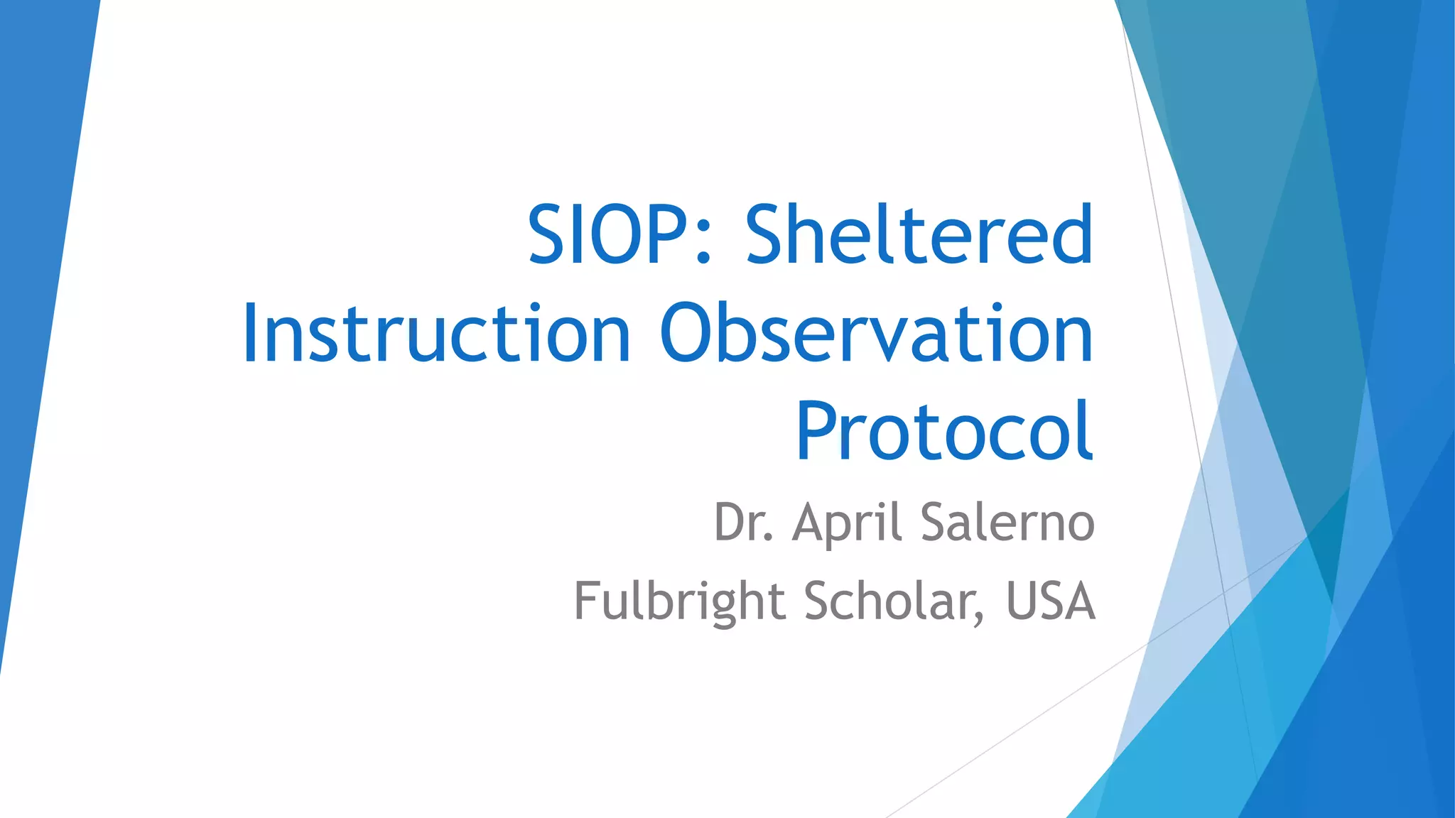 Siop presentation | PPTX