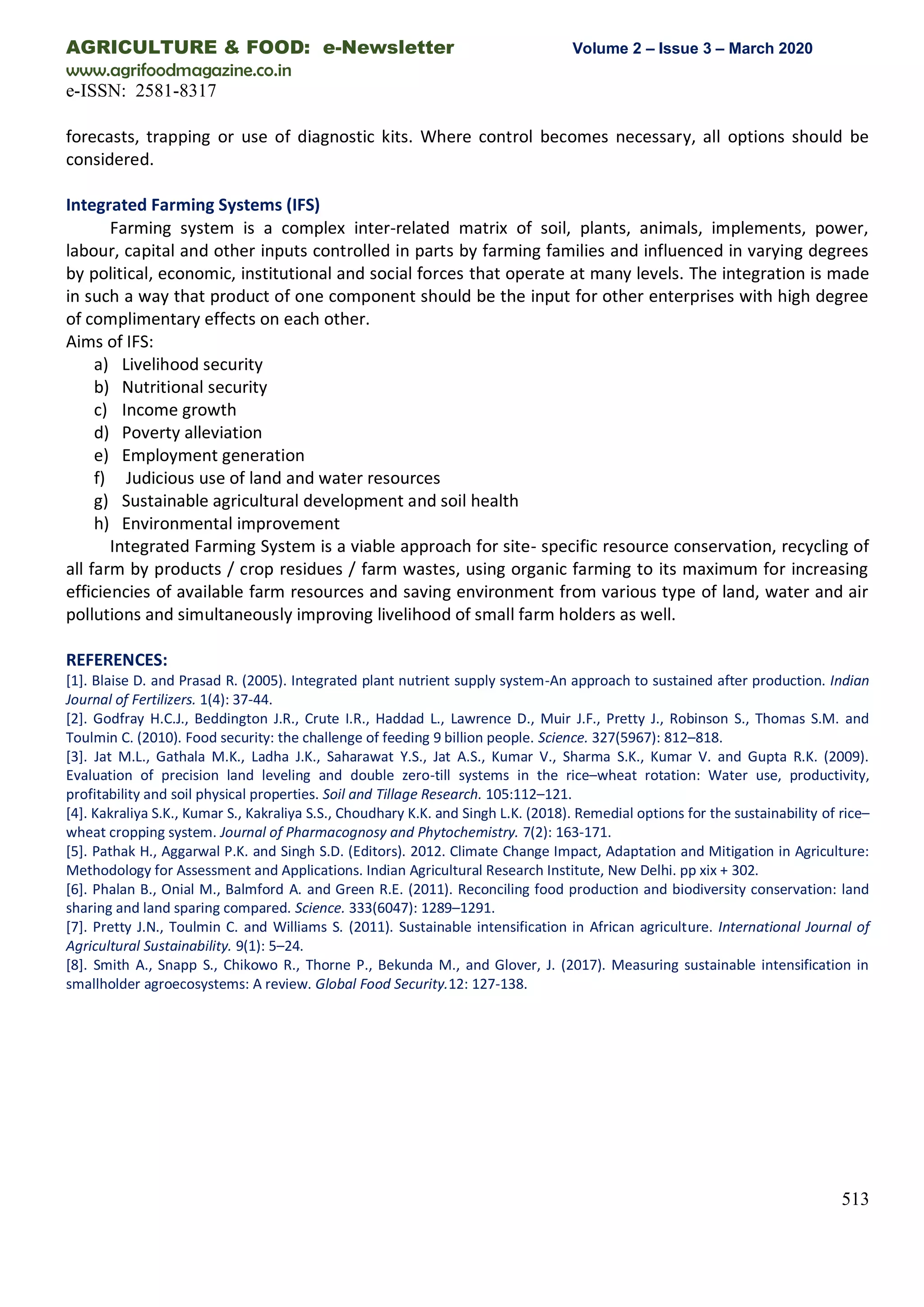 Sustainable intensification options for rice-wheat system | PDF