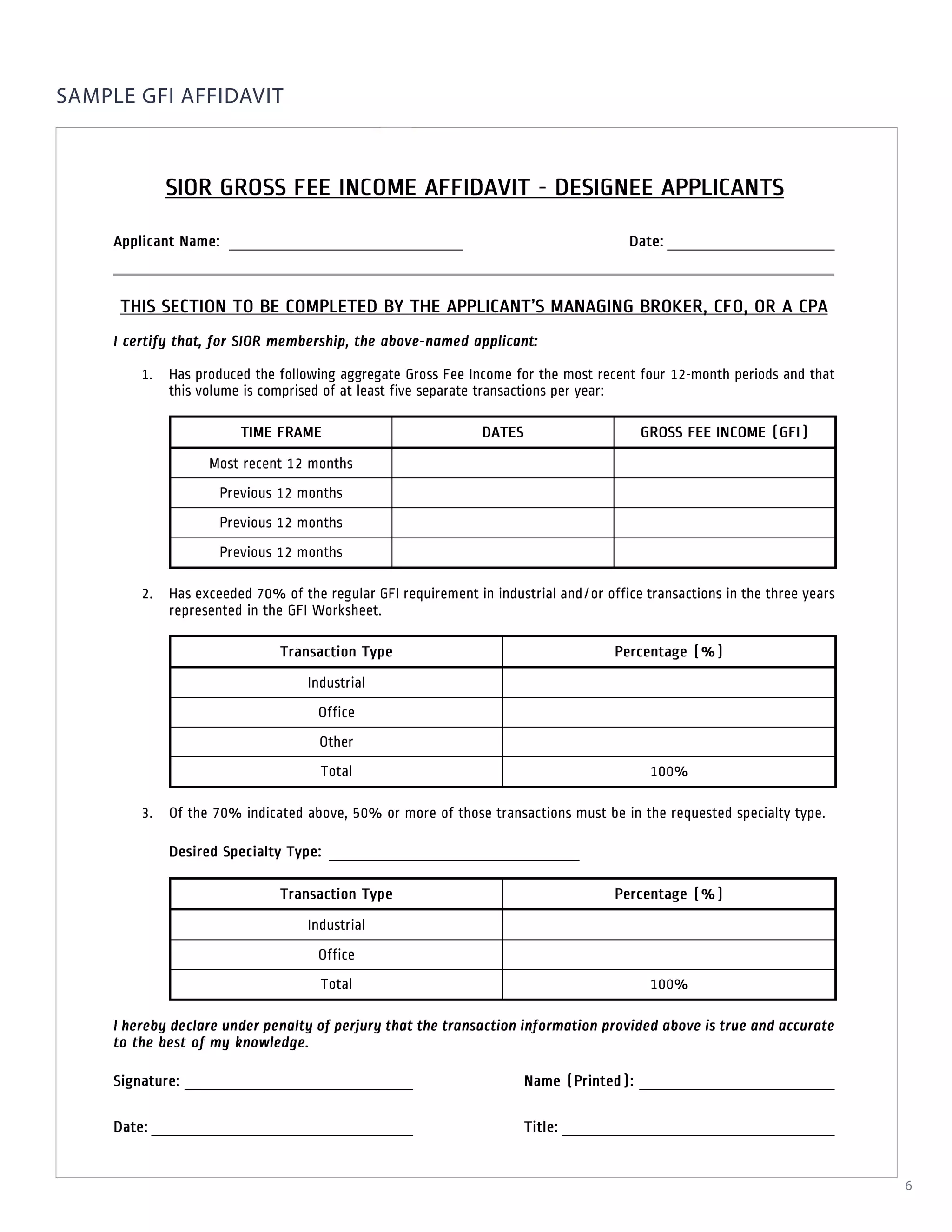 SIOR Membership Package | PDF