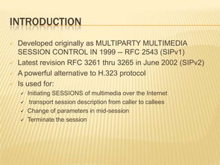 Session Initiation Protocol - In depth analysis | PPTX