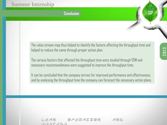 Study on Improving Throughput Time through Value Stream Mapping | PPTX