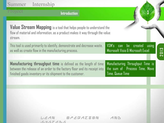 Study on Improving Throughput Time through Value Stream Mapping | PPTX
