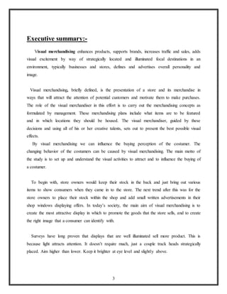 A STUDY ON CONSUMER BEHAVIOR ON THE BASIS OF VISUAL MERCHANDISING AT ...