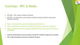 SIP: Call Id, Cseq, Via-branch, From & To-tag role play | PPTX