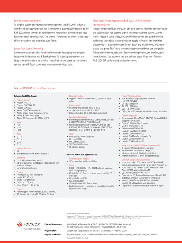 SIP conferencing Application Server Enables Video ... | PDF