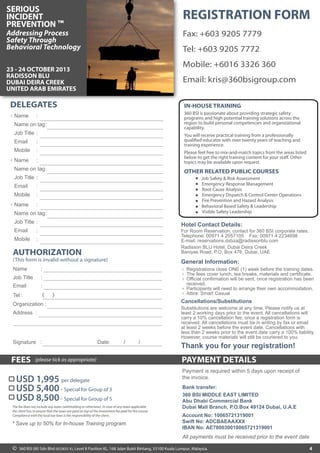 Serious Incident Prevention ™ 11 - 12 December 2013 Dubai UAE | PDF