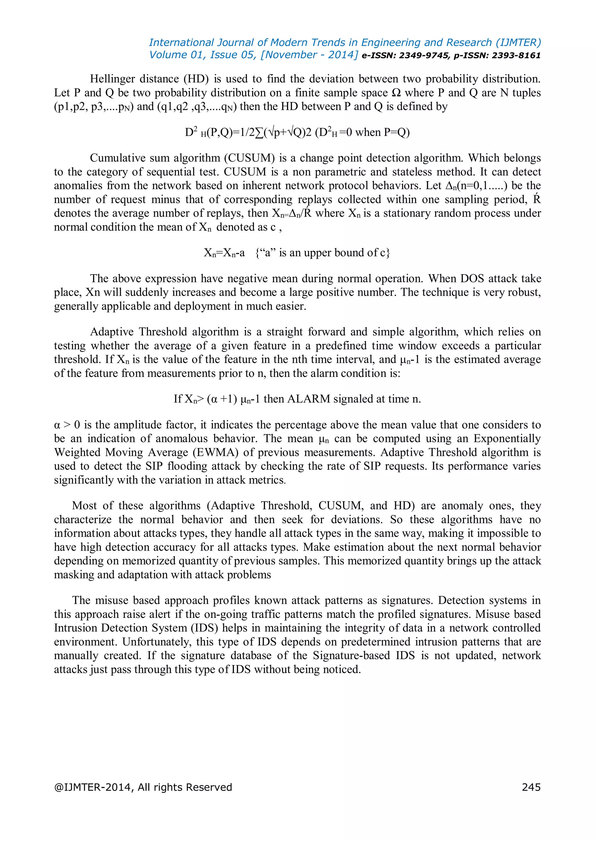 Sip Flooding Attack Detection Using Hybrid Detection Algorithm Pdf