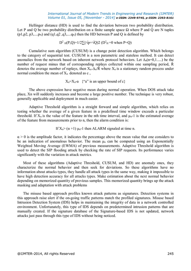 Sip Flooding Attack Detection Using Hybrid Detection Algorithm Pdf