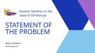 DEPED SIP-MANUAL-SEMINAR-CHAPTER-I..pptx