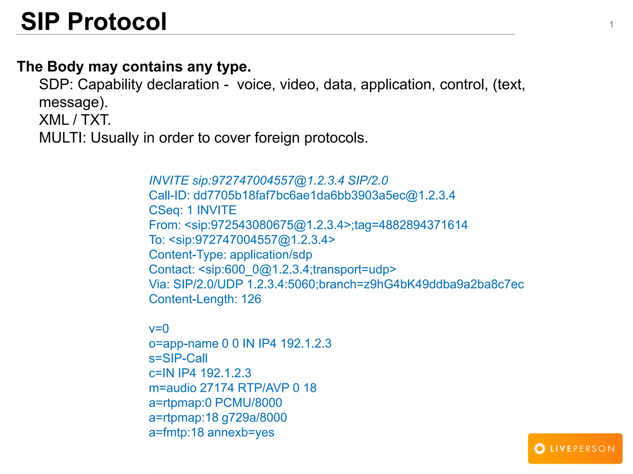 SIP - Introduction to SIP Protocol | PPTX | Computer Networking | Computing
