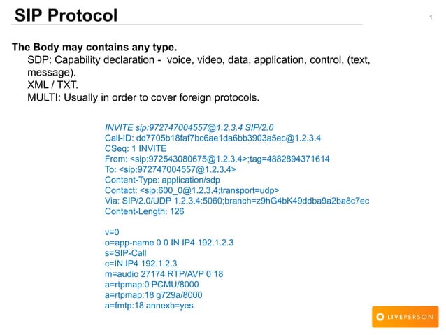 SIP - Introduction to SIP Protocol | PPTX | Computer Networking | Computing